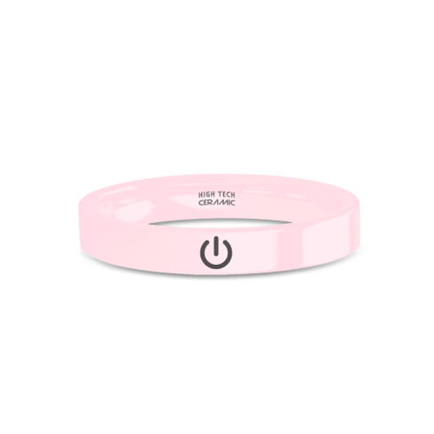IEC Power Symbol Computer Icon Engraved Pink Ceramic Ring - Timeless ...