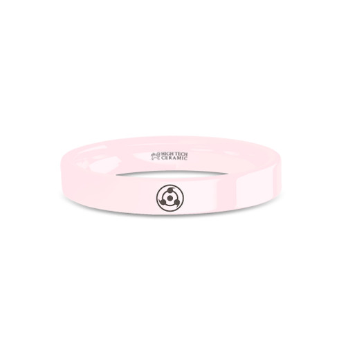 Naruto Uchiha Sasuke Sharingan Eye Logo Pink Ceramic Ring - Timeless ...