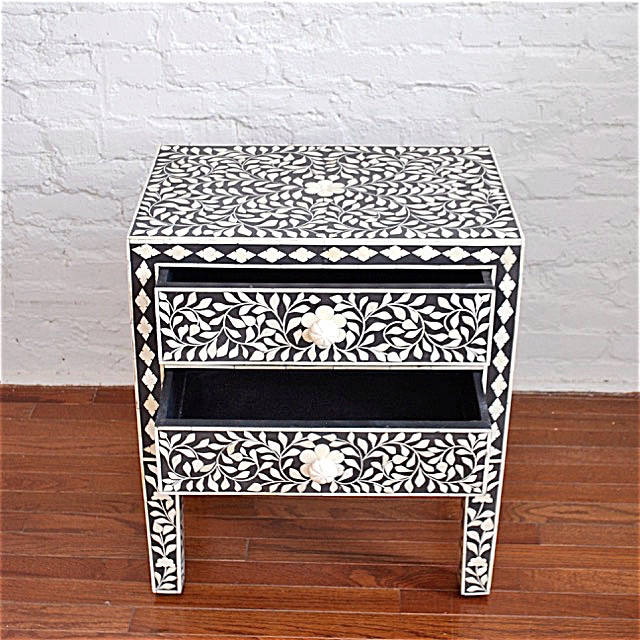 Bone Inlay Nightstand | Sheherazade® Home Brooklyn