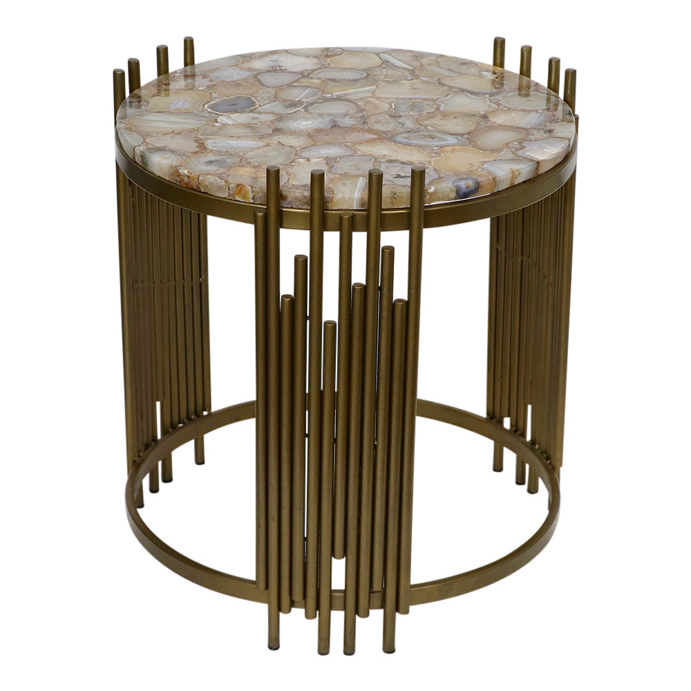 Gold agate end table/ Moroccan furniture