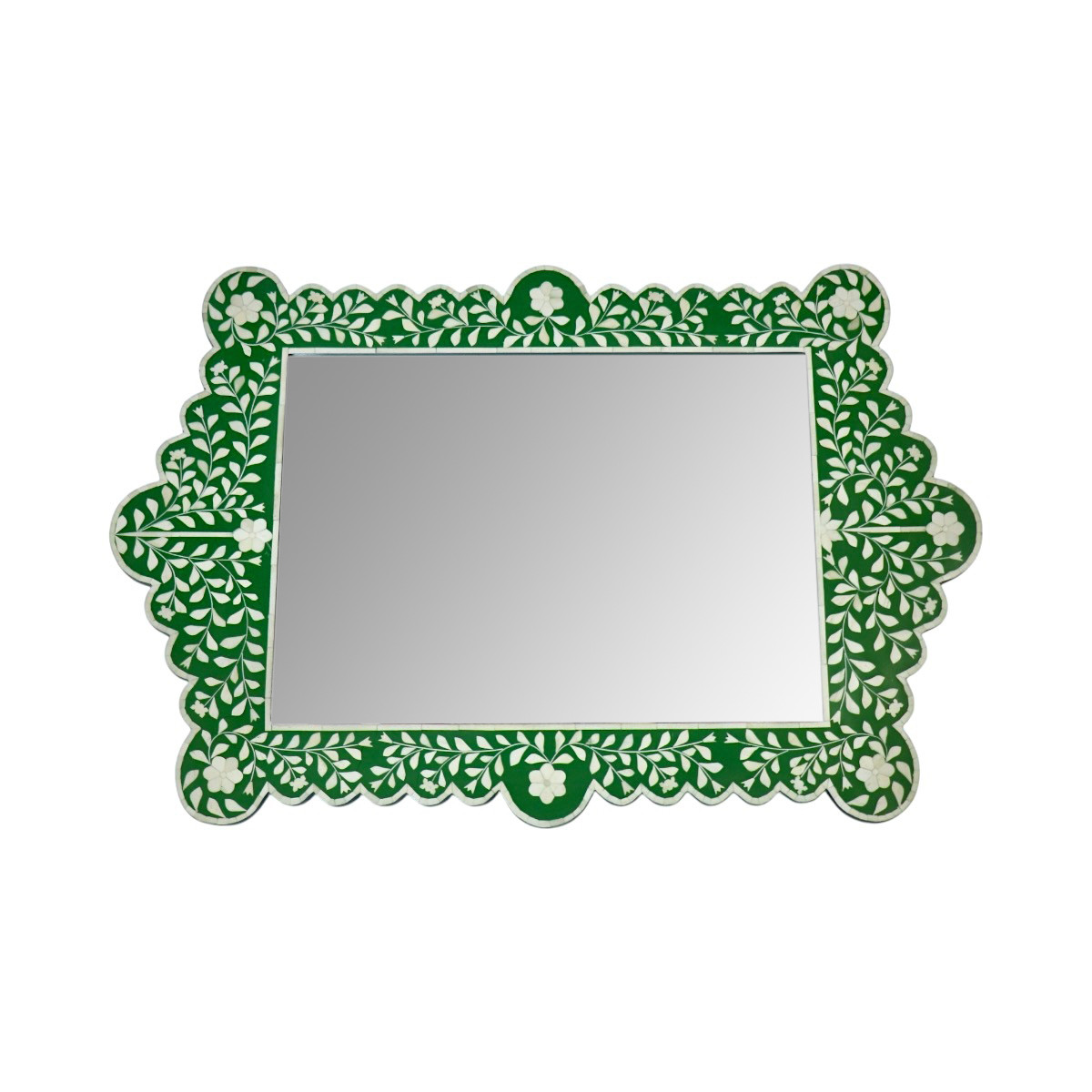 Tangier Bone Inlay Mirror | Floral Pattern Wall Décor