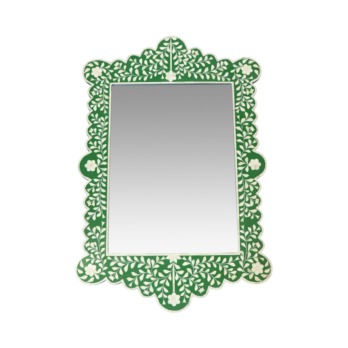 Tangier Bone Inlay Mirror | Floral Pattern Wall Décor
