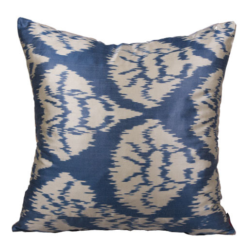 Blue Ikat Pillow | Sheherazade® Home | Ikat Fabric