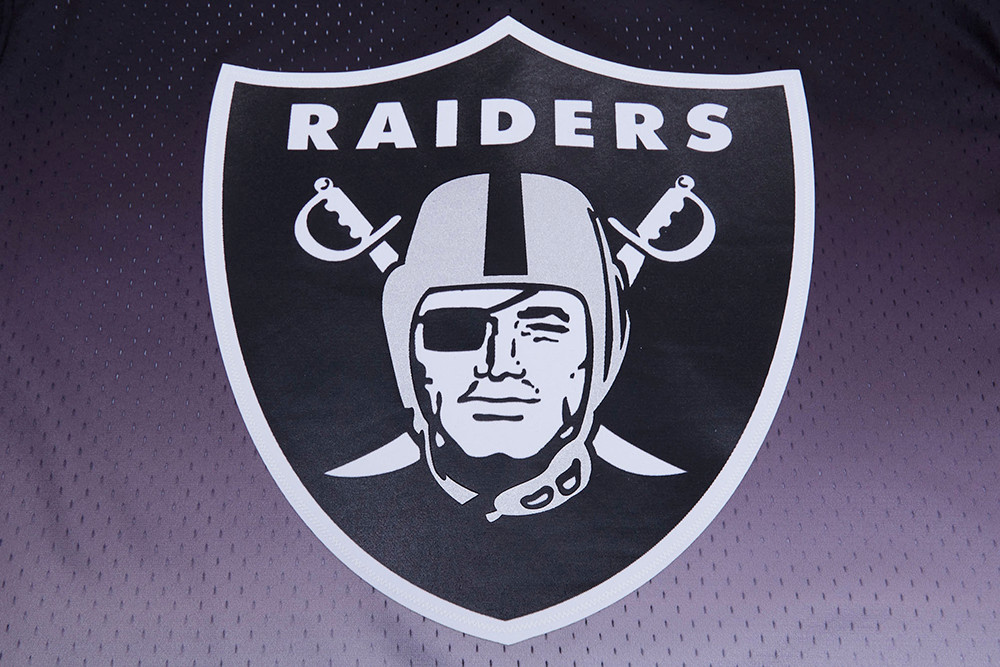 Las Vegas Raiders Men's Pro Standard Black and White Ombre Full Button ...