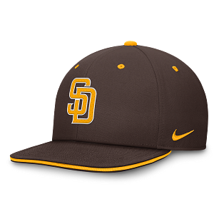San Diego Padres Brown and Gold Nike Snapback with Basic Logo Rubber Patch