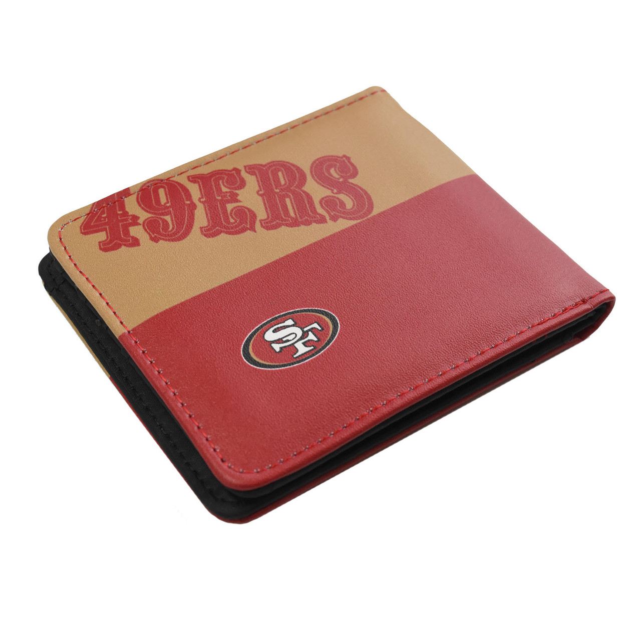 San Francisco 49ers Mens Gold and Red Bifold Wallet with Team Logo by ...