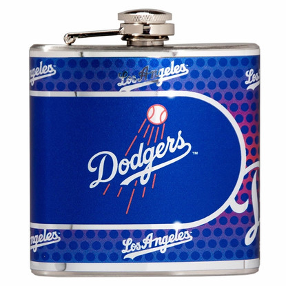 Los Angeles Dodgers 6oz Metallic Wrap Flask