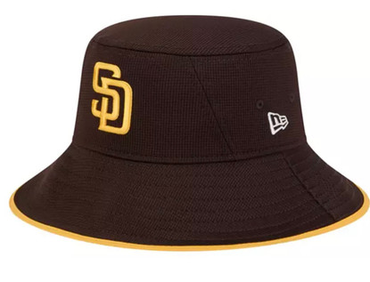 San Diego Padres Adult New Era Brown Game Day Bucket Hat One Size Fits Most
