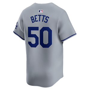 Los Angeles Dodgers Mens Grey Nike Limited Mookie Betts #50 Alternate ...