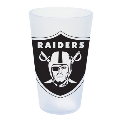 Las Vegas Raiders Ice Color Wincraft 16 oz Silicone Cup with Black Team ...