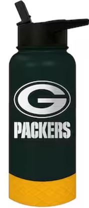 Green Bay Packers 32oz. Logo Thirst Hydration Water Bottle Great ...