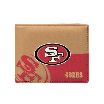 San Francisco 49ers Mens Gold and Red Bifold Wallet with Team Logo by ...