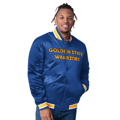 Golden State Warriors Mens Blue and Black Closer Reversible Varsity ...