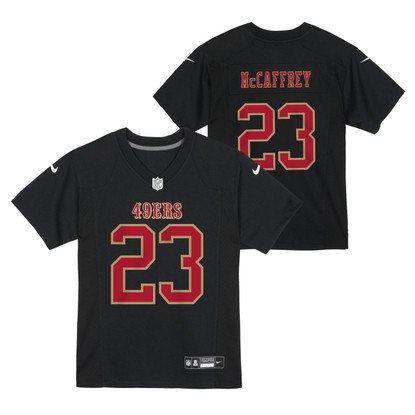 San Francisco 49ers Youth Black and Red Nike Christian McCaffrey #23 ...