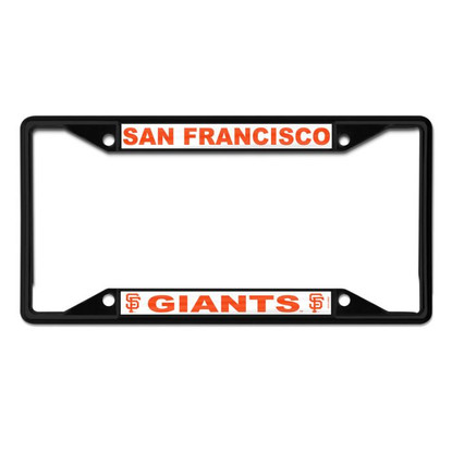 San Francisco Giants Black Inlaid Chrome License Plate Frame with ...