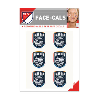 San Diego Football Club Face Decals with Team Logo by Wincraft
