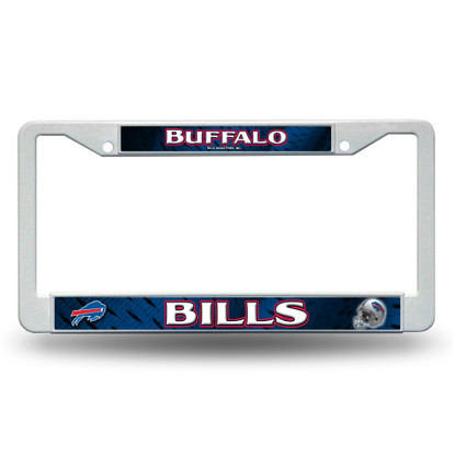 Buffalo Bills White and Blue Plastic License Plate Frame by Rico