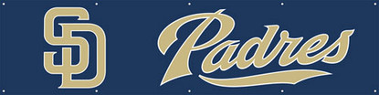 San Diego Padres 8ft x 2ft Logo Banner