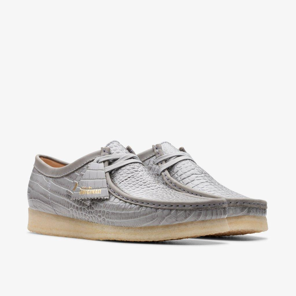 Clarks- Wallabee Grey Crocodile - GQ Gentlemen's Quarters Fashion By GQ