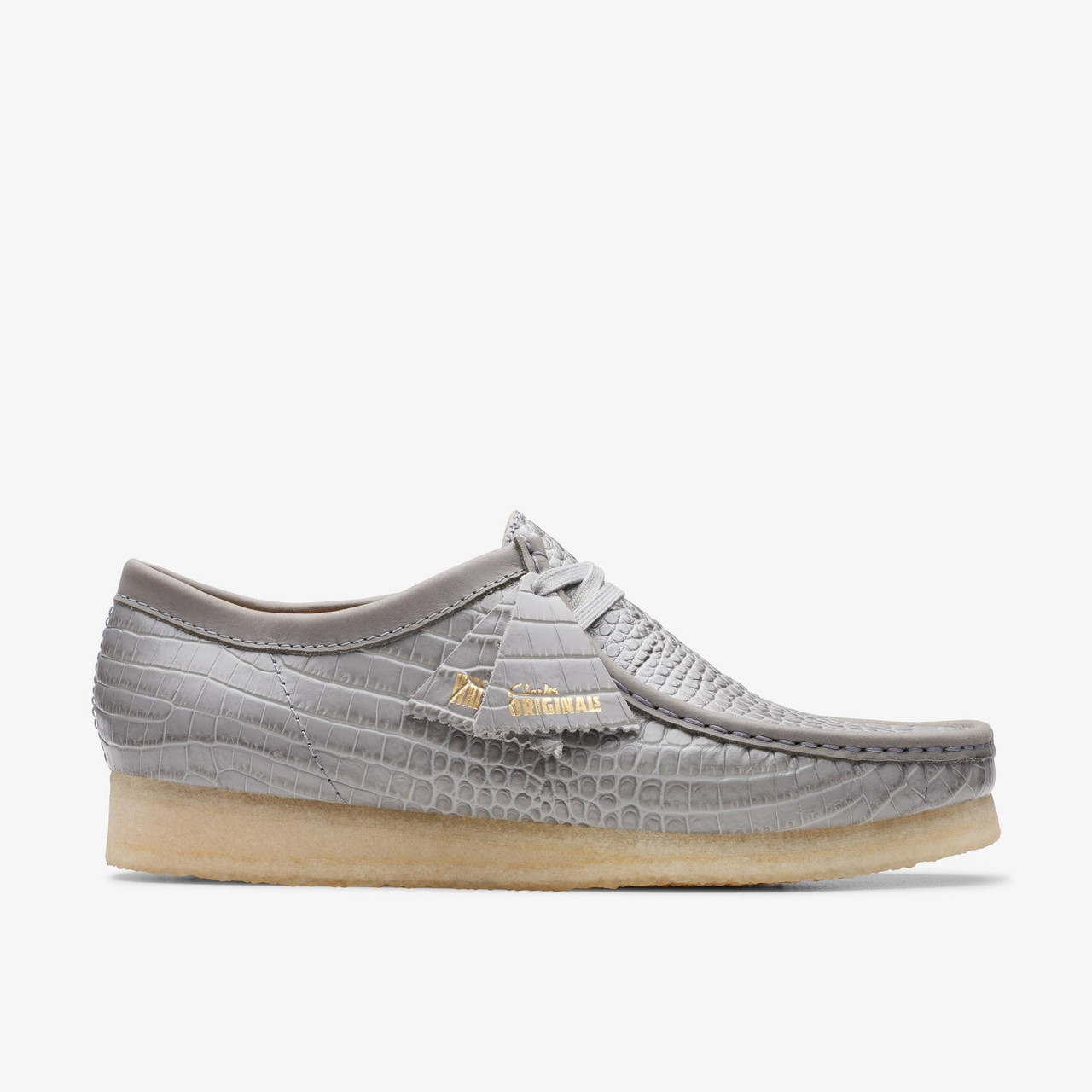 Clarks- Wallabee Grey Crocodile - GQ Gentlemen's Quarters Fashion By GQ