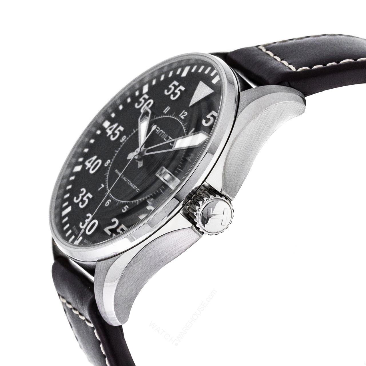 Hamilton Khaki Pilot 46mm Black Dial Automatic Men's Watch H64725531 ...