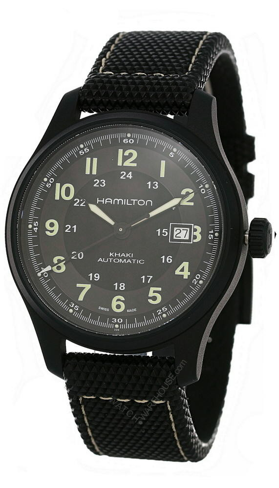 HAMILTON Khaki Field Titanium BLK PVD AUTO Men's Watch H70575733 | Fast ...