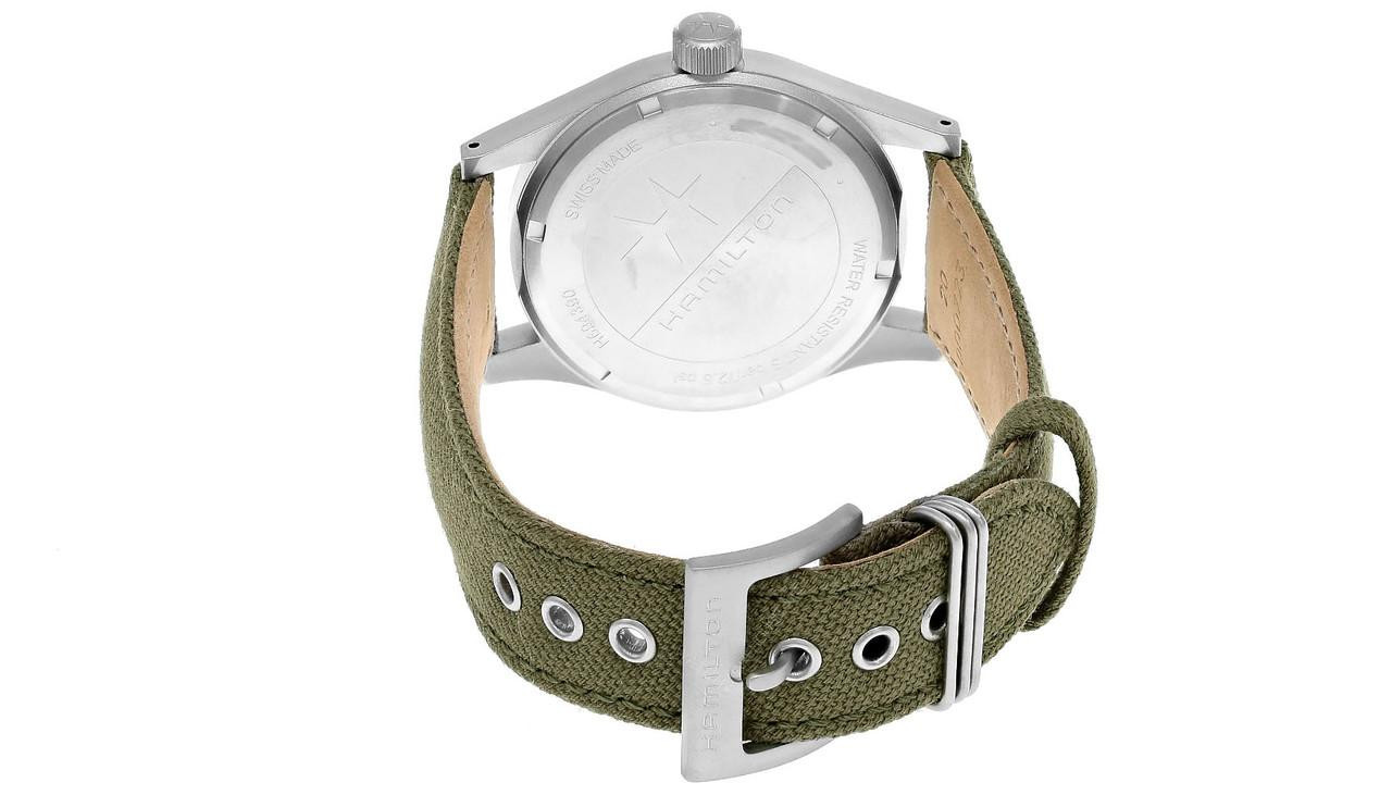 HAMILTON Khaki Field Mechanical 38MM Green Dial Textile Strap Watch ...
