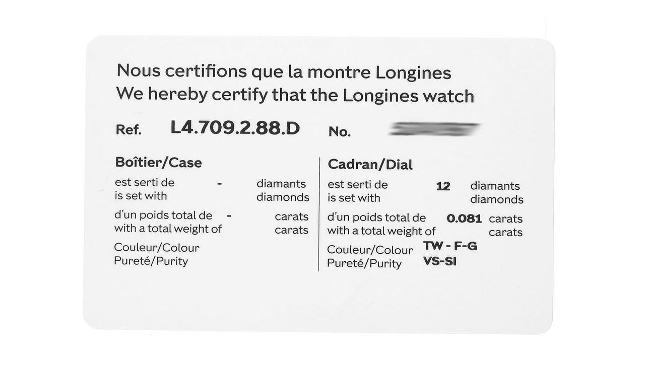 LONGINES La Grande Classique 33MM 12 Diamond MOP Unisex Watch L4.709.2 ...