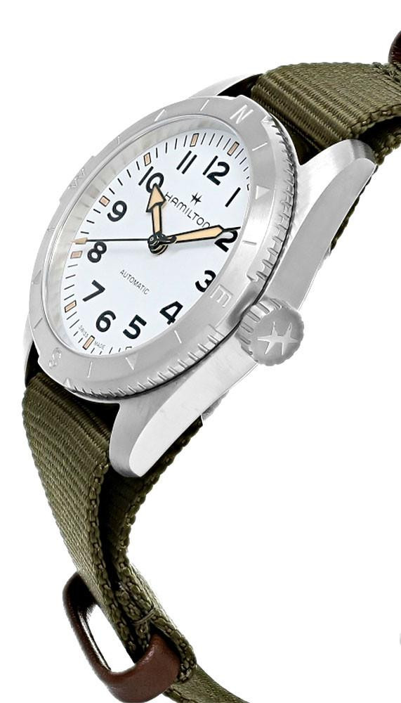 HAMILTON Khaki Field Expedition Automatic 37MM Green Textile Strap Men ...