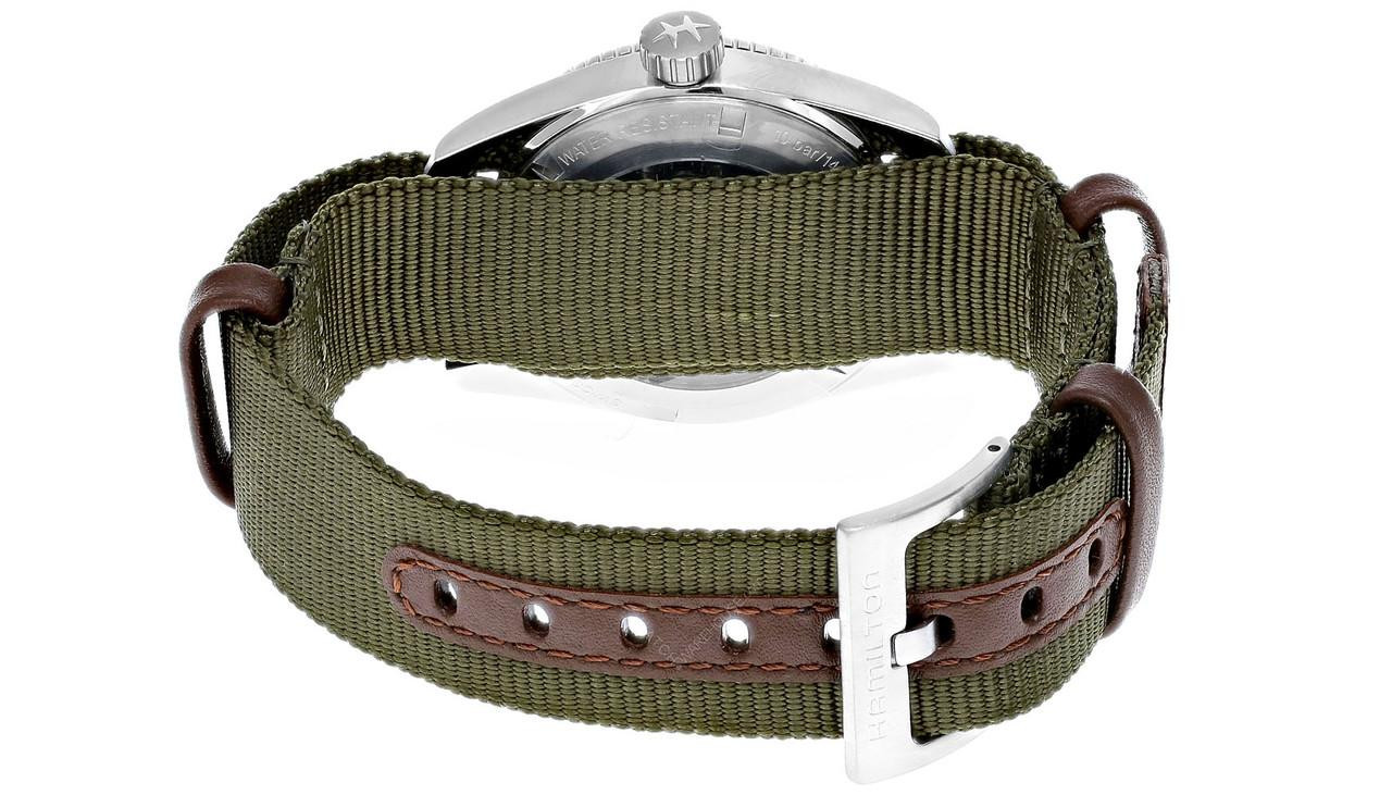 HAMILTON Khaki Field Expedition Automatic 37MM Green Textile Strap Men ...