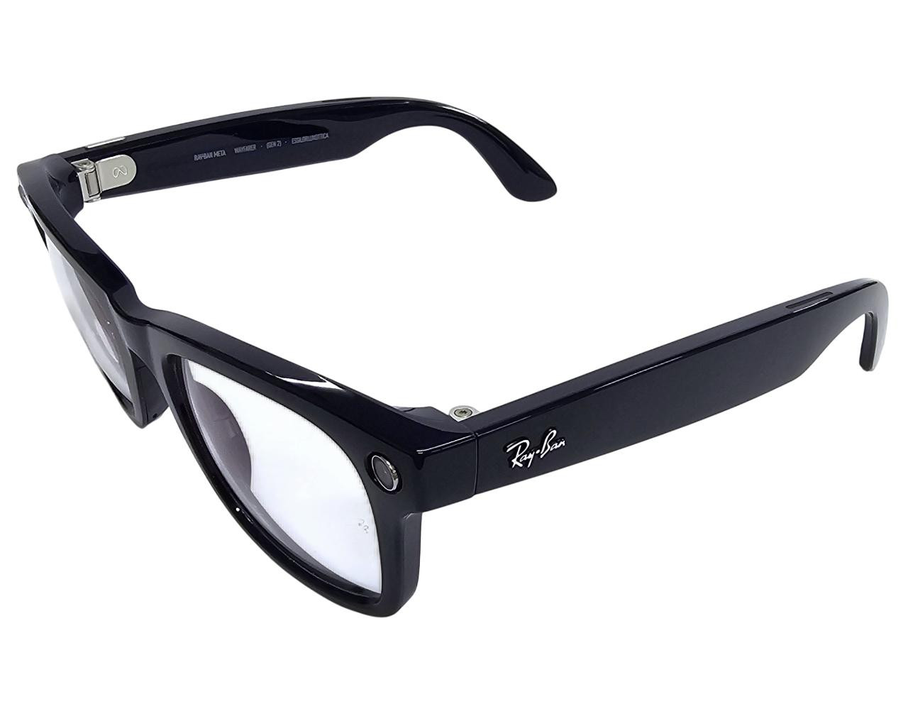RAY-BAN Meta Wayfarer Shiny Cosmic Blue Transition AI Smart Glasses ...