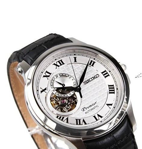 Seiko Premier SSA027 Men's Automatic Black Leather Watch | Fast & Free ...