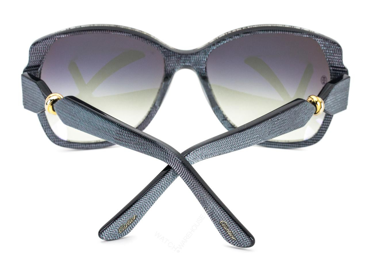 CARTIER Trinity Brenice 55mm Gray Composite Frame Sunglasses T8200913 ...