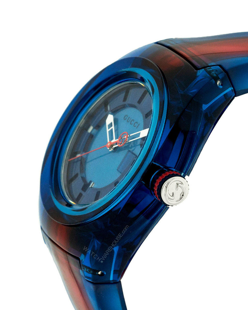 GUCCI Sync XL 43MM Quartz Blue Dial Two-Tone Men's Watch YA137112 ...