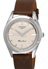 LONGINES Silver Arrow Automatic 38.5MM Leather Men's Watch L2.834.4.72 ...