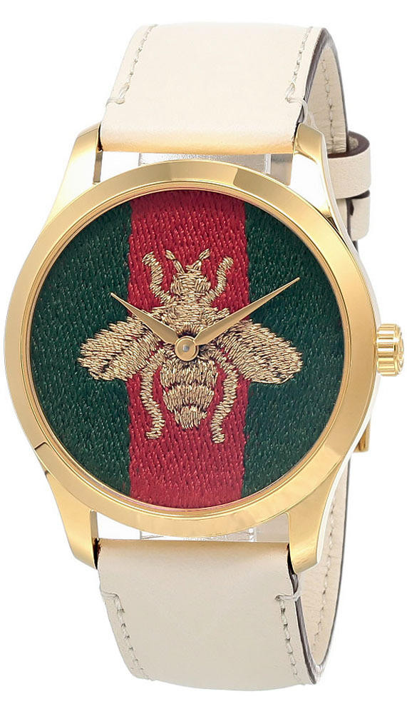 GUCCI G-Timeless 38MM Quartz Web Nylon Dial Women's Watch YA1264128 ...