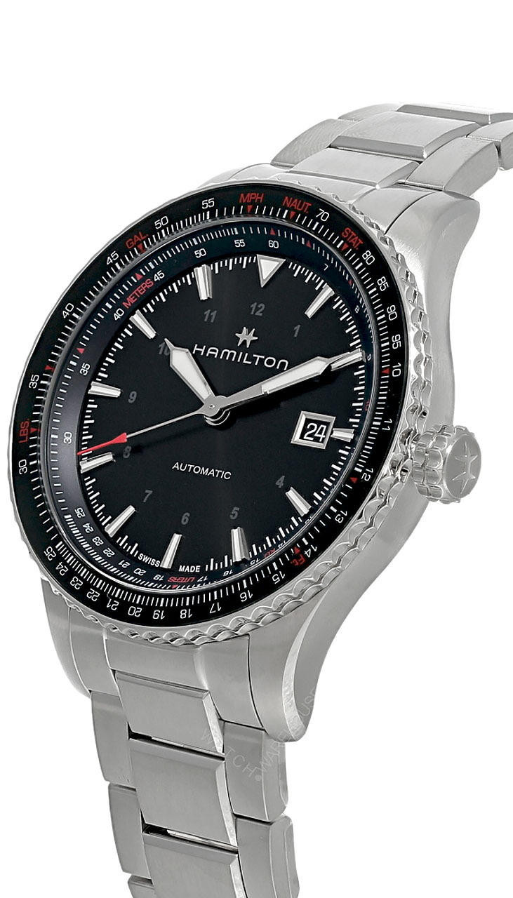 HAMILTON Khaki Pilot 42MM AUTO Day Date BLK Dial Men's Watch H64645531 ...