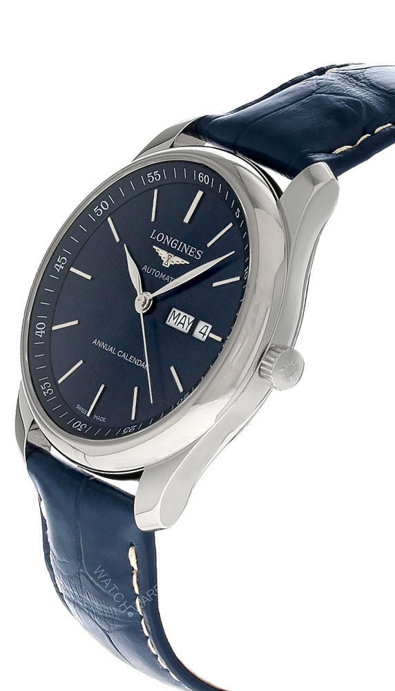 LONGINES Master Collection Moonphase 40MM Blue Dial Watch L2.673.4.92.0 ...
