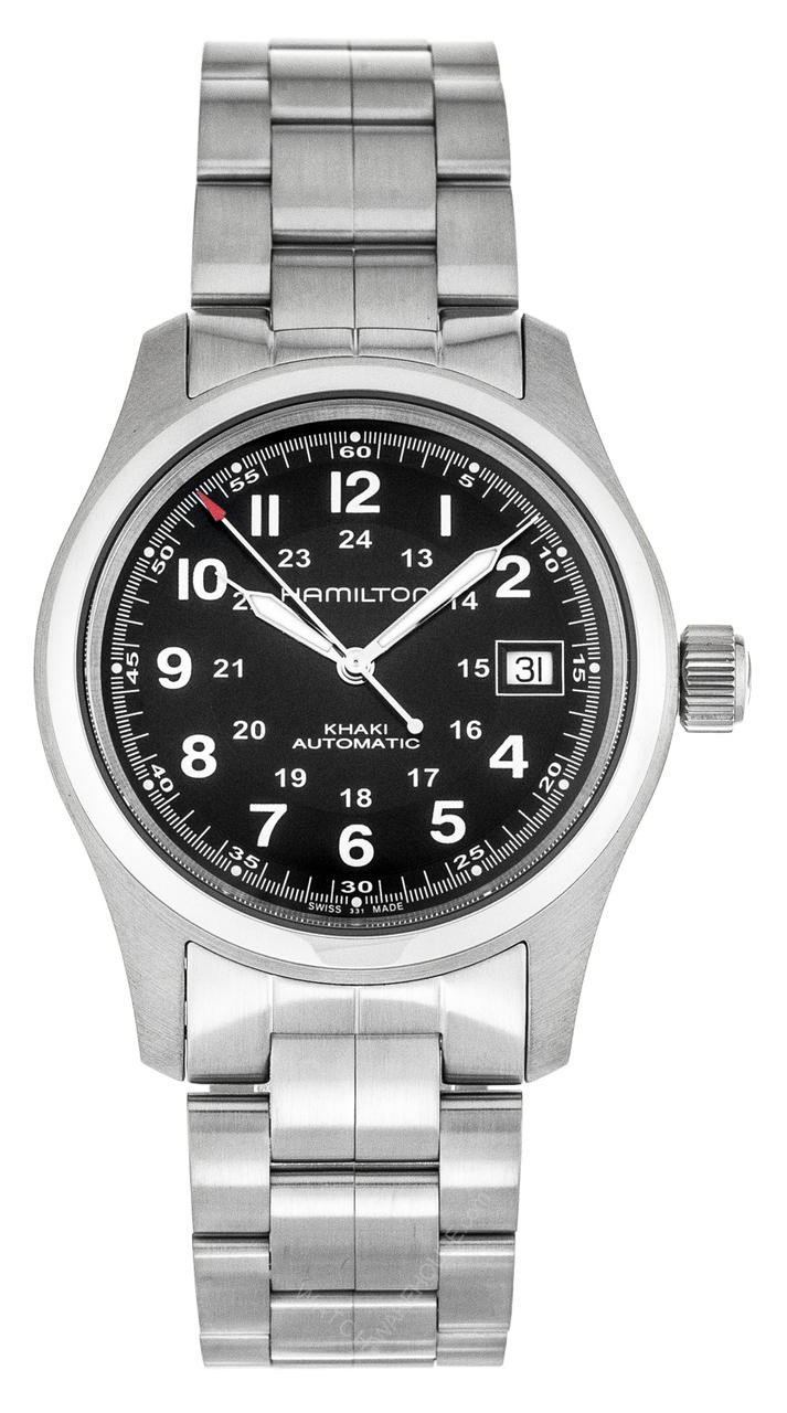 Hamilton Khaki Field 38MM Black Dial Automatic Men's Watch H70455133 ...