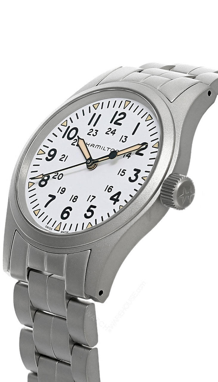 HAMILTON Khaki Field 38mm Mechanical White Dial Men's Watch H69439411 ...