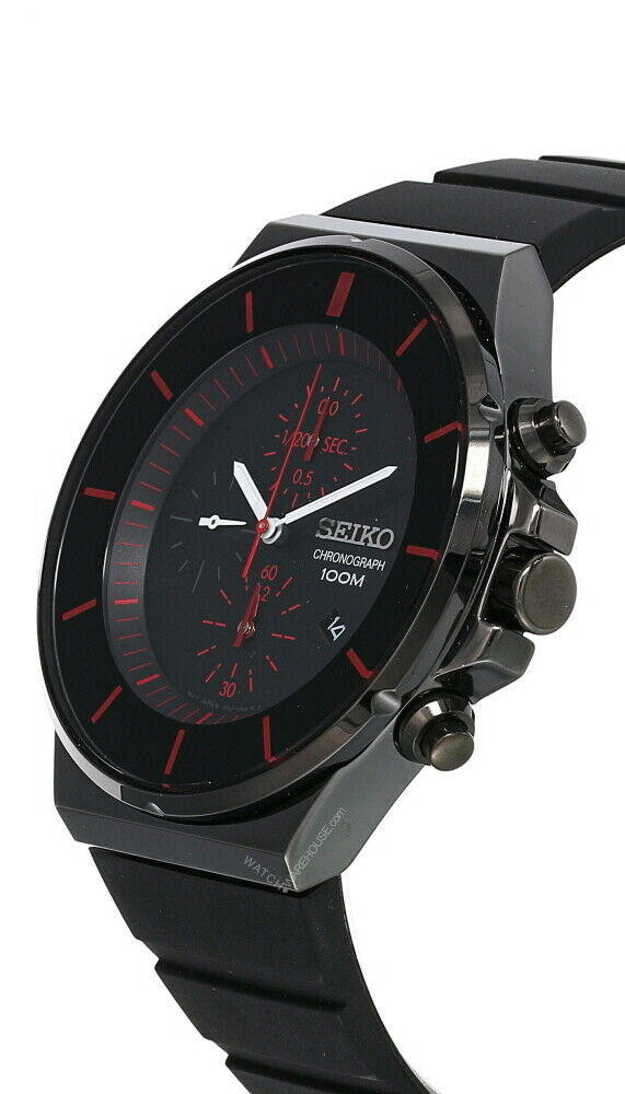 GUCCI G-Chronograph 44MM Black Dial BLK Leather Men's Watch YA101203 ...