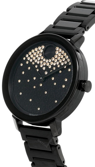 SWAROVSKI Crystal Frost 34MM Gray Sunray Dial Leather Watch 5484067 ...