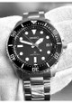 SEIKO Prospex Stainless Steel 41MM Black Dial Solar Dive Men's Watch ...