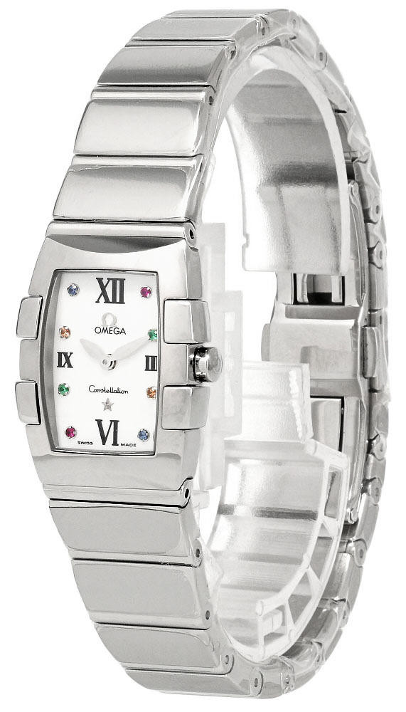 OMEGA Constellation QUADRELLA 25.3MM WHT Dial Women's Watch 1584.79.00 ...