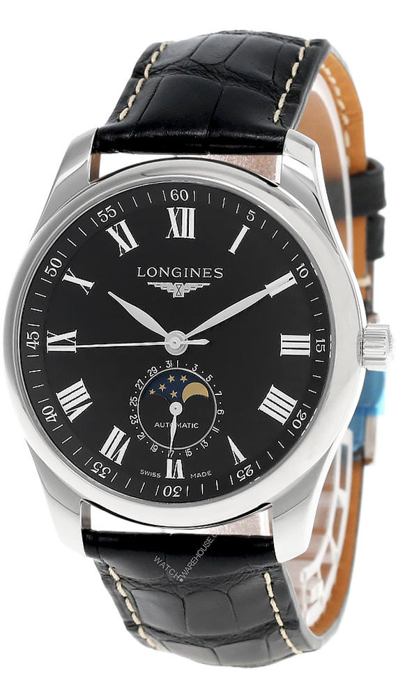 LONGINES Master Collection 40MM AUTO BLK Dial LTHR Men's Watch ...