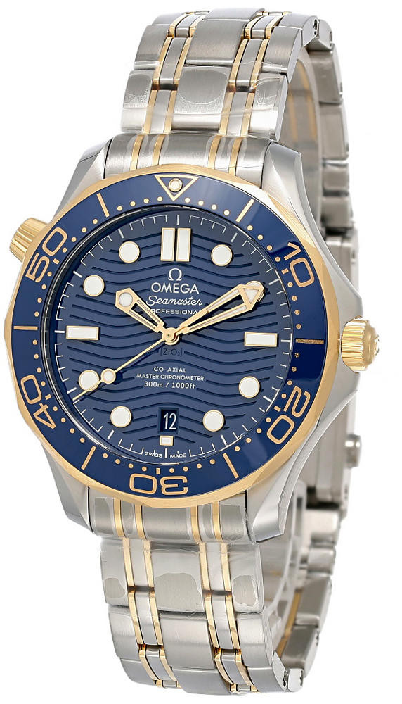 OMEGA Seamaster Blue Dial 18K Yellow Gold 42MM Men's Watch 210.20.42.20 ...