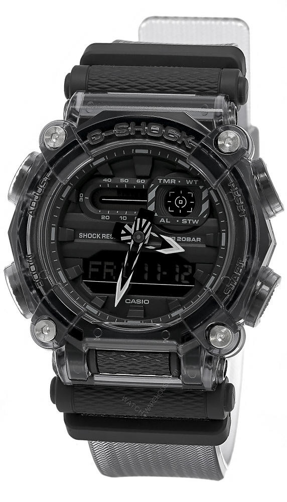 CASIO G-SHOCK Analog-Digital Transparent Resin Men's Watch GA900SKE-8A ...