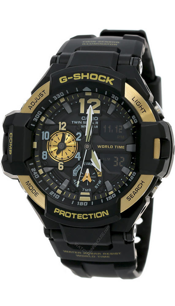 CASIO G-SHOCK Gravitymaster Aviation Black Resin Men's Watch GA1100-9G ...