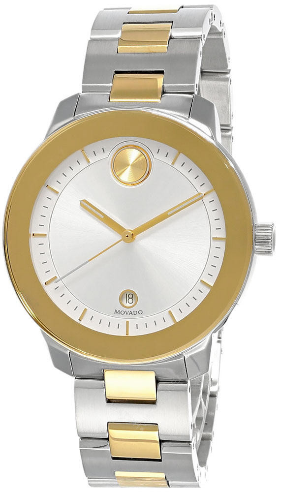 MOVADO BOLD Verso 38MM SS Silver Dial 2-Tone Women's Watch 3600749 ...