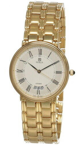 Citizen Noblia 34MM Cream Dial Gold-tone SS Men's Watch AX4012-59X